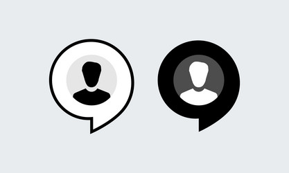 User profile login person face silhouette icon Vector Image