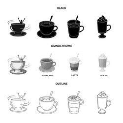 Design cup and coffee sign collection Royalty Free Vector
