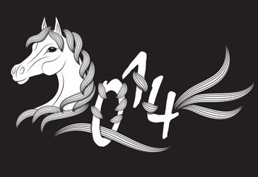Horse 2014 year chinese symbol Royalty Free Vector Image