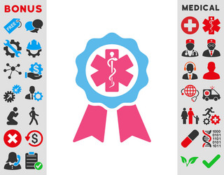 Medical seal icon Royalty Free Vector Image - VectorStock