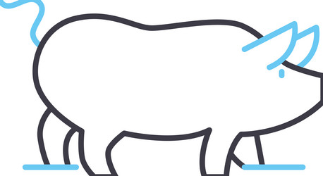 Pig line icon outline symbol Royalty Free Vector Image