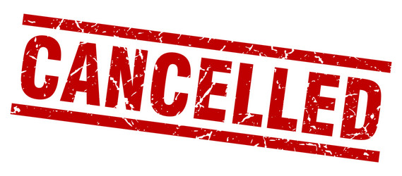 Cancelled sign or stamp Royalty Free Vector Image