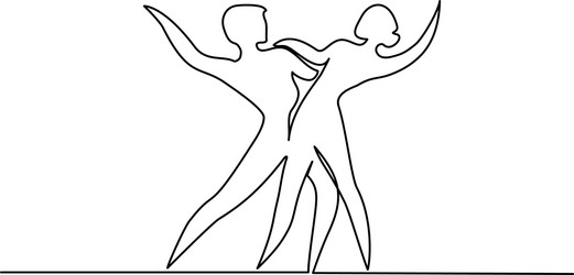 Ballet dancer continuous one line art drawing Vector Image