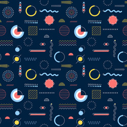 Memphis design seamless pattern Royalty Free Vector Image