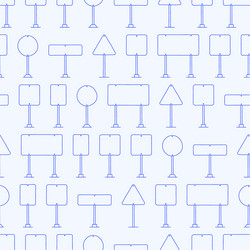 Roadn and sign seamless pattern roads and road Vector Image