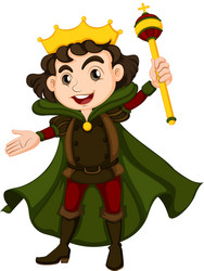 A smiling young prince Royalty Free Vector Image