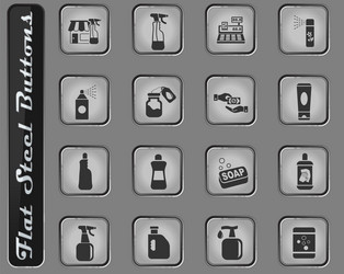 Chemicals store icon set Royalty Free Vector Image