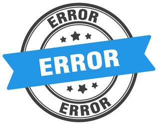 Error stamp label on transparent background Vector Image