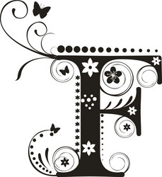 Decorative letter shapes Royalty Free Vector Image