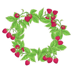 Raspberries frame Royalty Free Vector Image - VectorStock