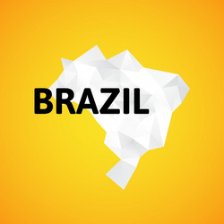 Triangle texture brazil map Royalty Free Vector Image