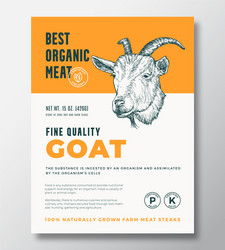 Best organic meat packaging design or label Vector Image