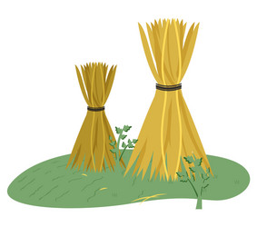 Wheatgrass icon in flat style on white background Vector Image