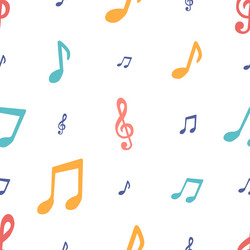 Musical notes seamless pattern Royalty Free Vector Image
