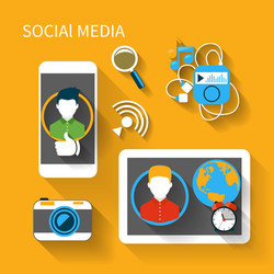 Social media cartoons Royalty Free Vector Image