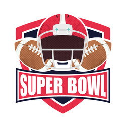 Supper bowl sport emblem Royalty Free Vector Image