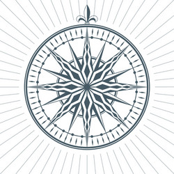 Set of vintage antique wind rose nautical compass Vector Image