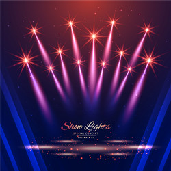 Beautiful theater stage with lights focus Vector Image