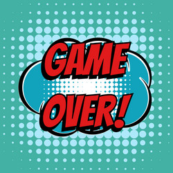 Cartoon game over icon for ui Royalty Free Vector Image
