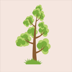 Beautiful green tree Royalty Free Vector Image
