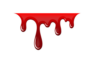 Blood drip 3d drop isolated white Royalty Free Vector Image