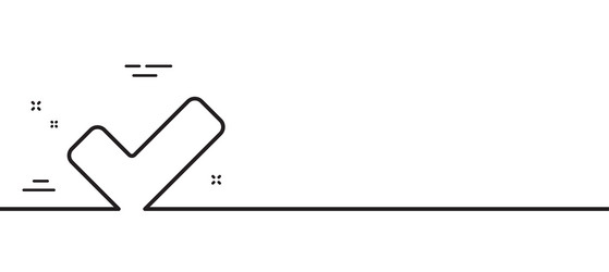 Check line icon approved tick sign Royalty Free Vector Image