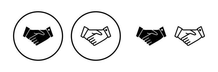 Hand shake icon business handshake contract Vector Image