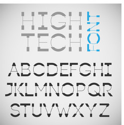 High speed universal font fast sport futuristic Vector Image