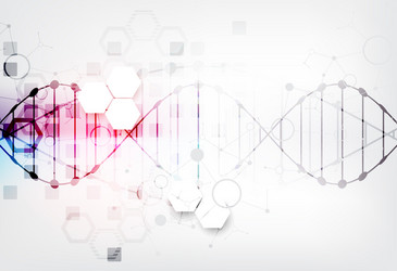 Science template dna molecules background Vector Image