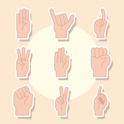 Different Hand Gesture Vector Images (over 4,500)
