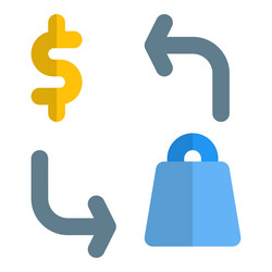 Barter system of exchanging goods Royalty Free Vector Image