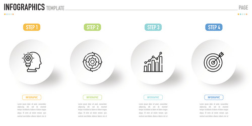 Circular gantt chart and timeline infographic Vector Image