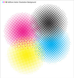 Halftone pattern background blue and yellow color Vector Image