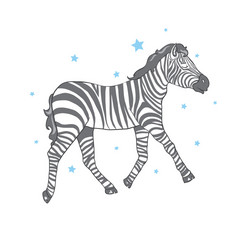 Cute zebra i love you forever card Royalty Free Vector Image