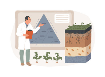 Soil science isolated cartoon Royalty Free Vector Image