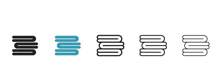 Neat fold clothes icon set freshly laundry Vector Image