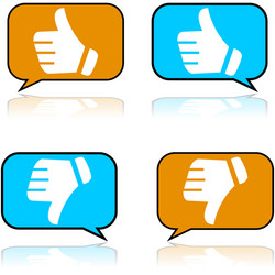 Positive and negative label checkmarks Royalty Free Vector