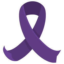 Epilepsy purple ribbon Royalty Free Vector Image