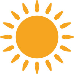 Sun clip art design isolated Royalty Free Vector Image