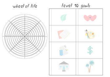 Wheel life - diagram 10 level Royalty Free Vector Image