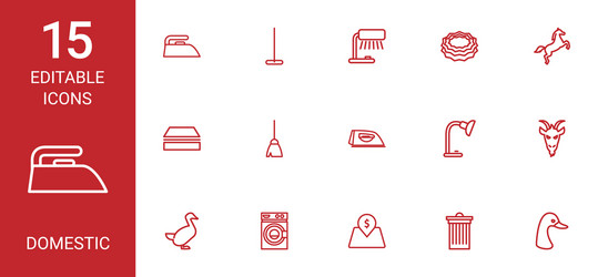 Domestic icons Royalty Free Vector Image - VectorStock