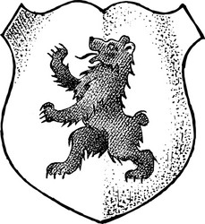 Animal for heraldry in vintage style engraved Vector Image