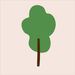 Beautiful green tree Royalty Free Vector Image