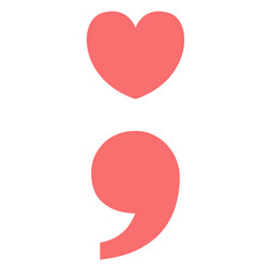 Butterfly semicolon filled stroke Royalty Free Vector Image