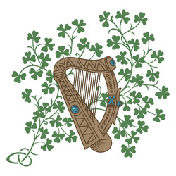 Irish design in vintage retro style frame Vector Image