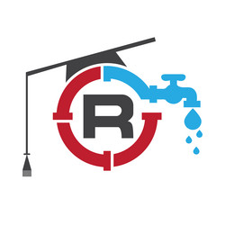 Letter i plumber logo design template concept Vector Image