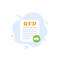 Rfp send request for proposal icon linear design Vector Image
