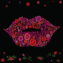 Halftone lips Royalty Free Vector Image - VectorStock
