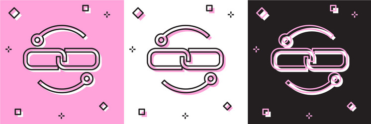 White chain link icon isolated on transparent Vector Image