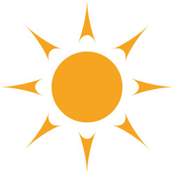 Sun clip art design isolated Royalty Free Vector Image